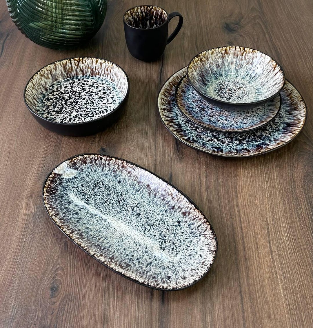 Handmade Dinnerware Set, Dinner Set, Ceramic Plate Set, Unique ...