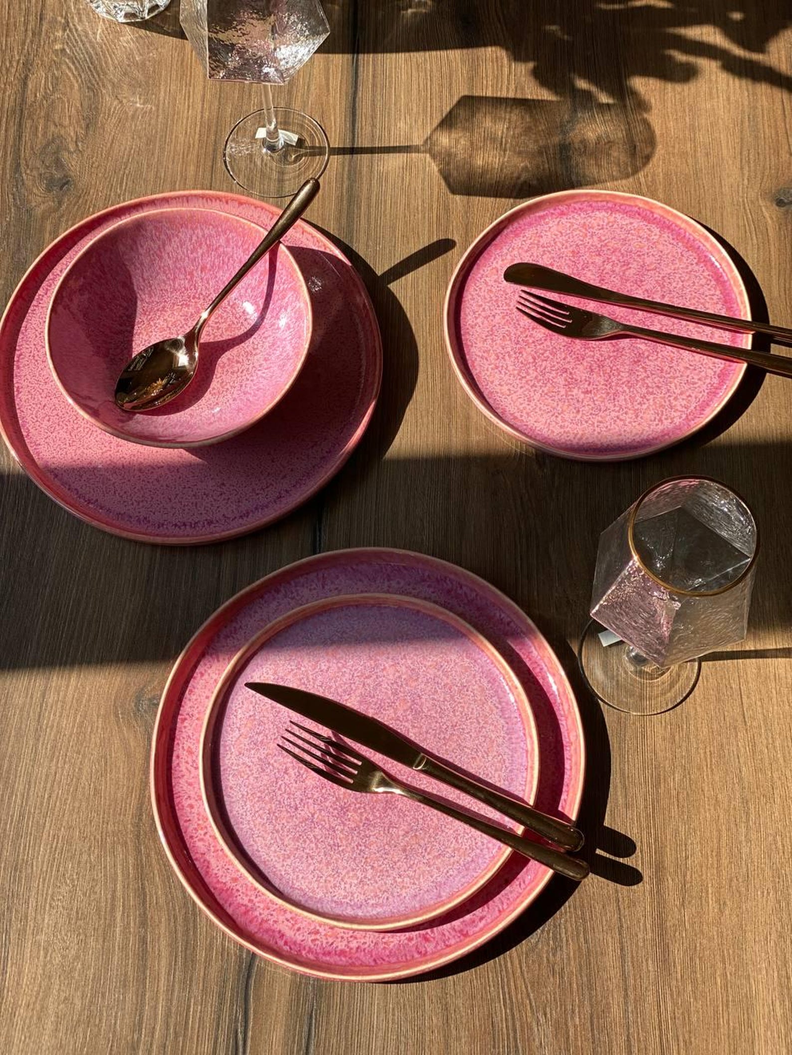 Pink Restaurant Tableware | Handmade Ceramic Plates for Café & Catering ...