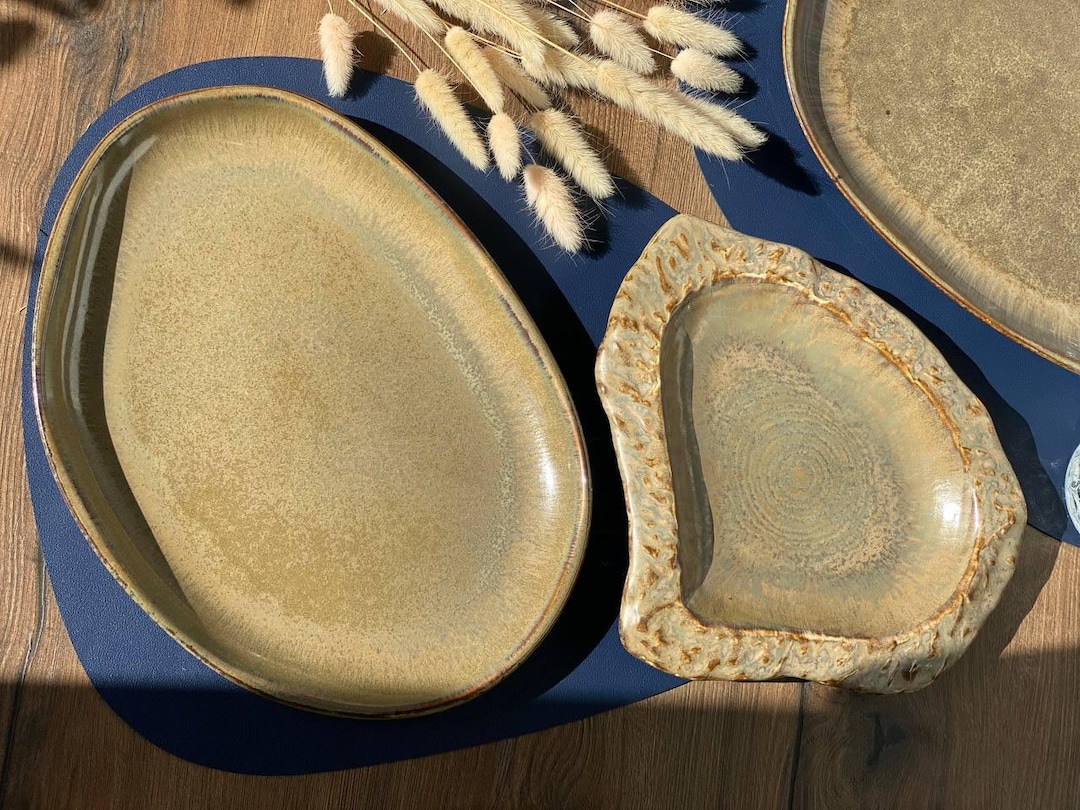 Dinner Set , Dinner Plate, Table Set, Handmade Ceramic Serving Plates ...