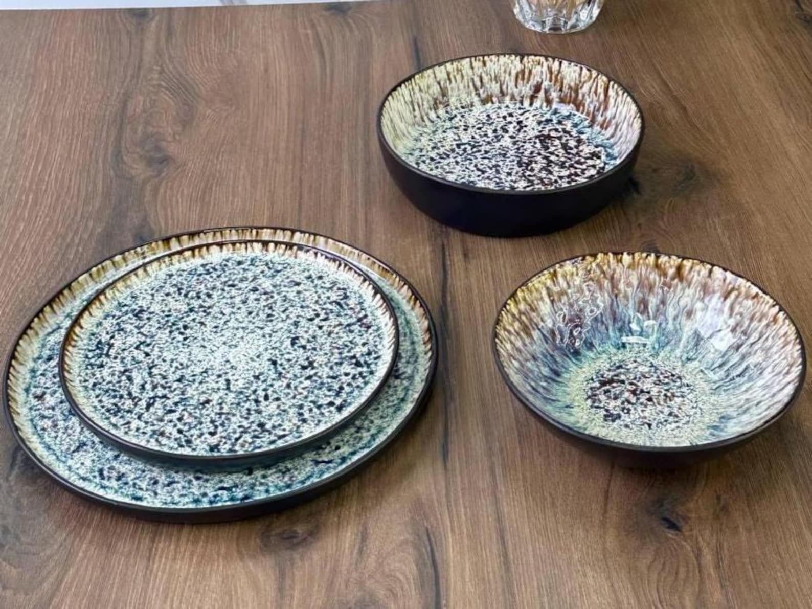 Handmade Ceramic Dinnerware Set | Dinnerware Set | Bulk Order | 4-piece ...