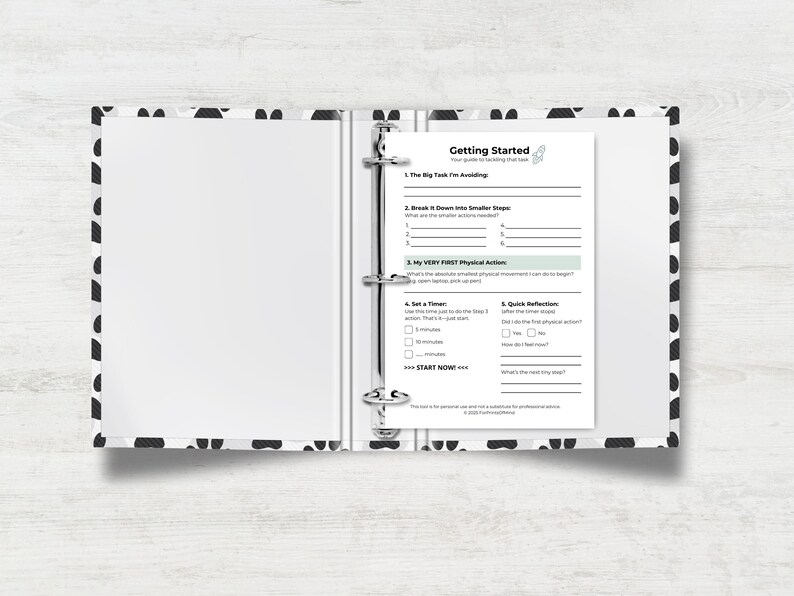 Beat Procrastination Worksheet | Task Initiation Tool for ADHD ...