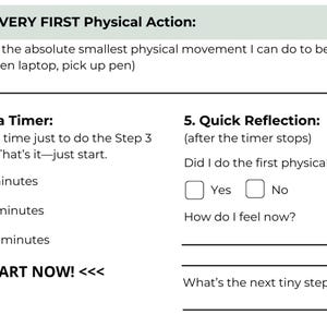 Beat Procrastination Worksheet | Task Initiation Tool for ADHD ...