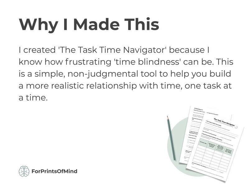 ADHD Time Management Worksheet: Task Duration Estimator for Time ...