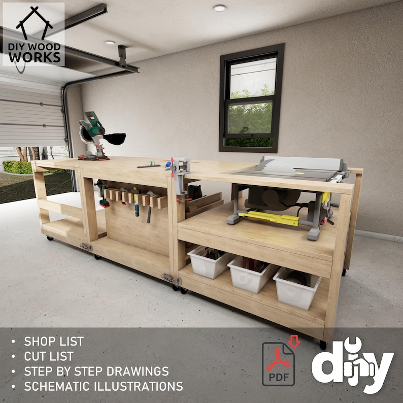 Ultimate Flip Top Workbench for Your Workshop – Mobile Miter Saw ...