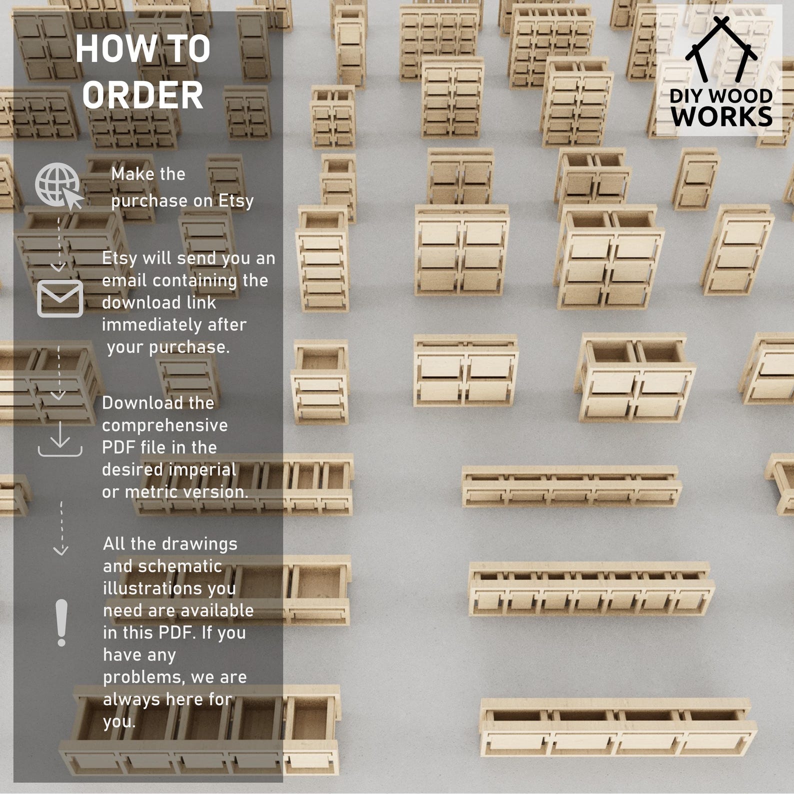 60 SIZES Modular Storage Units | Ideal for Garagestorage, Diywood, and ...