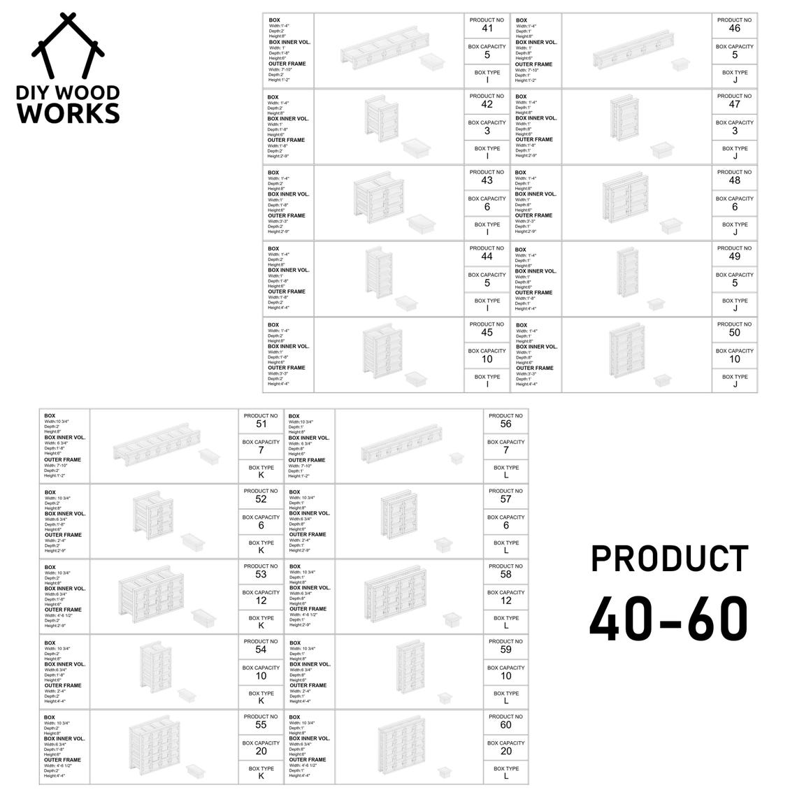 60 SIZES Modular Storage Units | Ideal for Garagestorage, Diywood, and ...