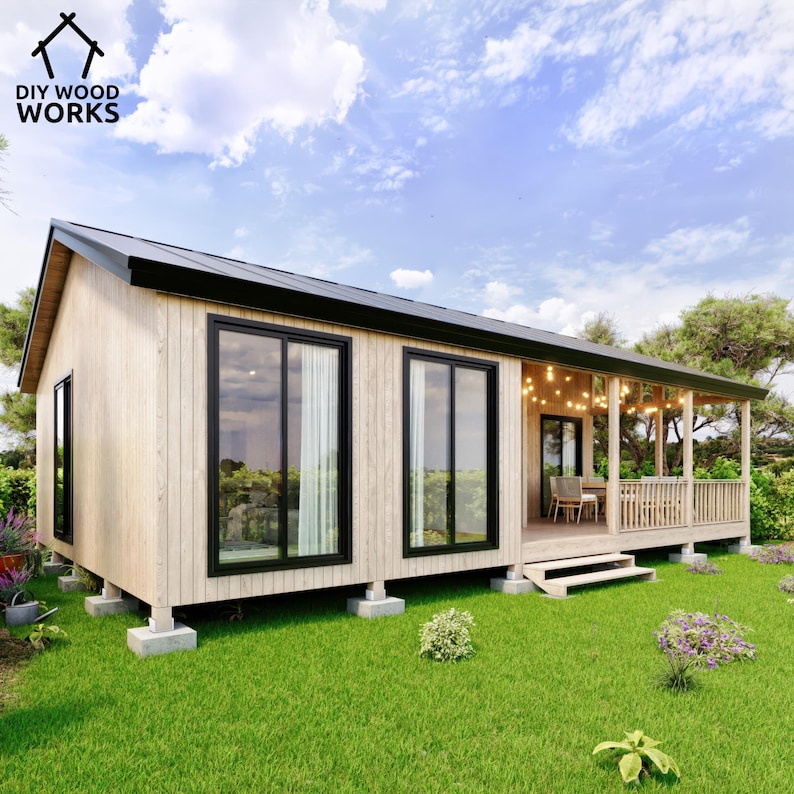 Modern Tiny House DIY Plan With Spacious Porch – Perfect for a Small ...