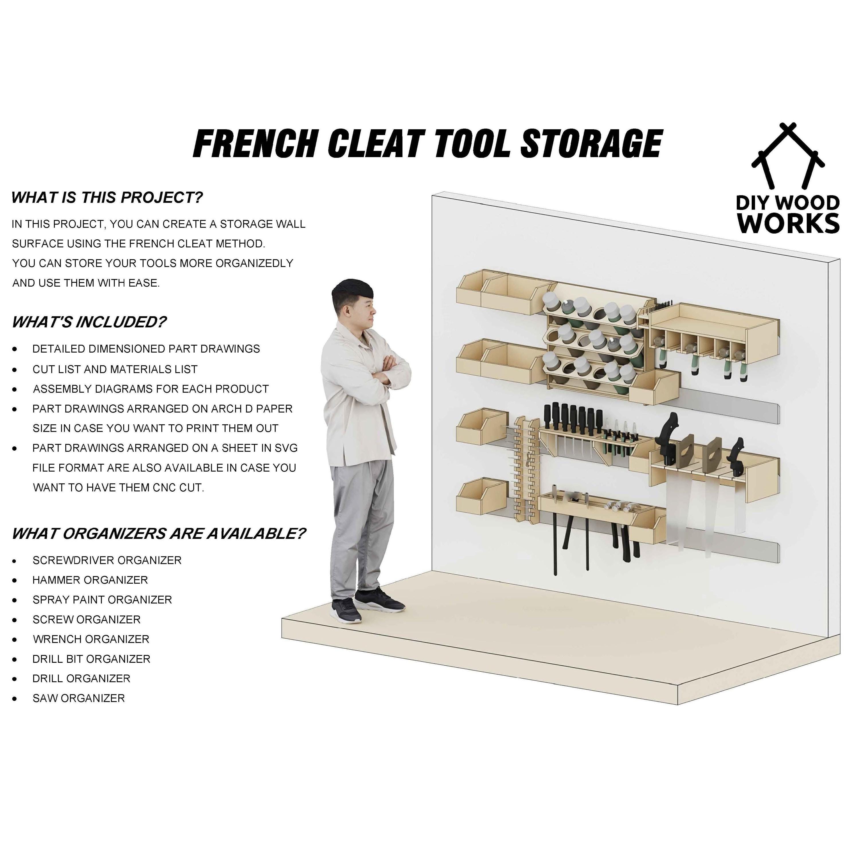DIY Modular Garage Storage Solution: French Cleat System Build Plans ...