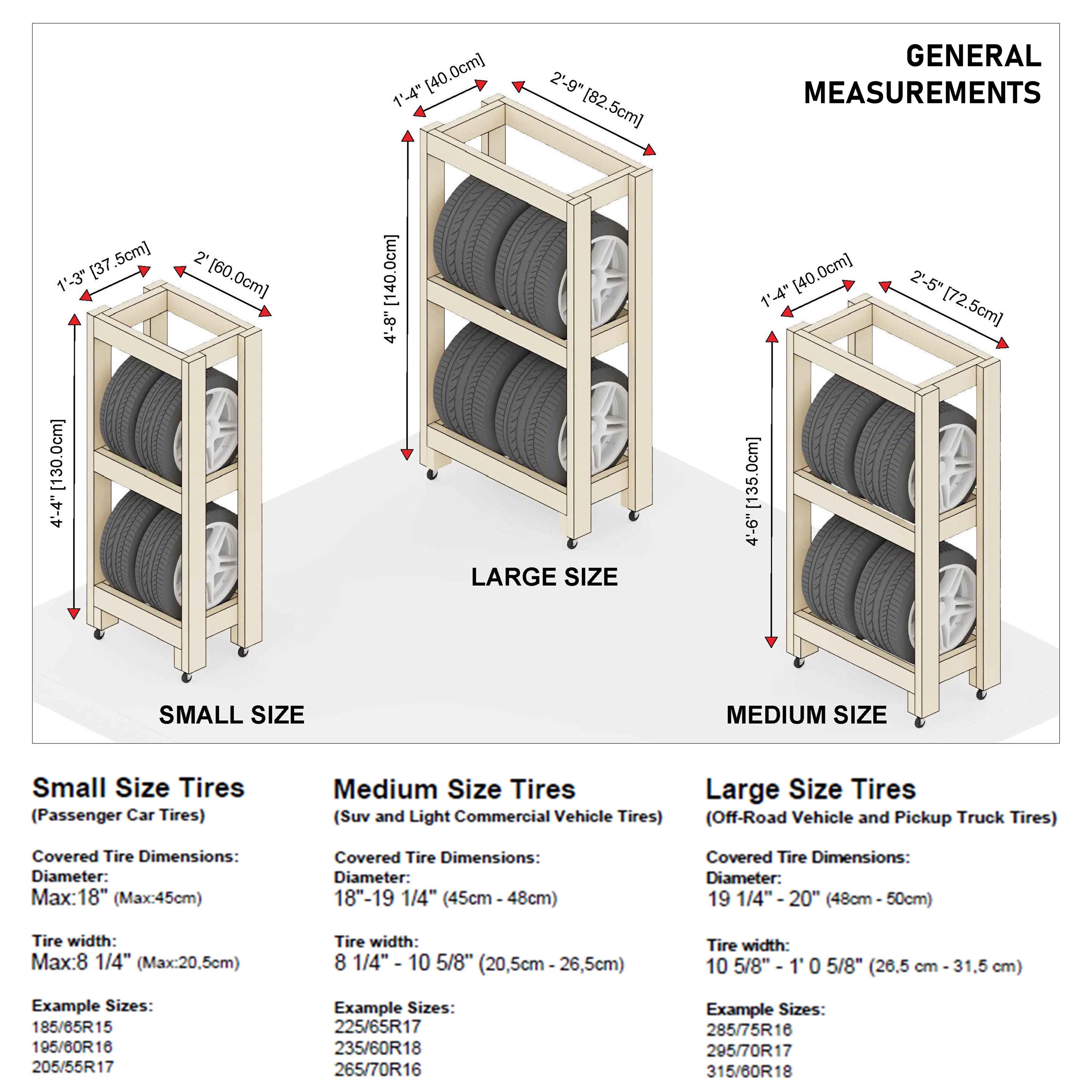 DIY Wooden Tire Organizer Plans: Garage Storage Rack (digital Download ...