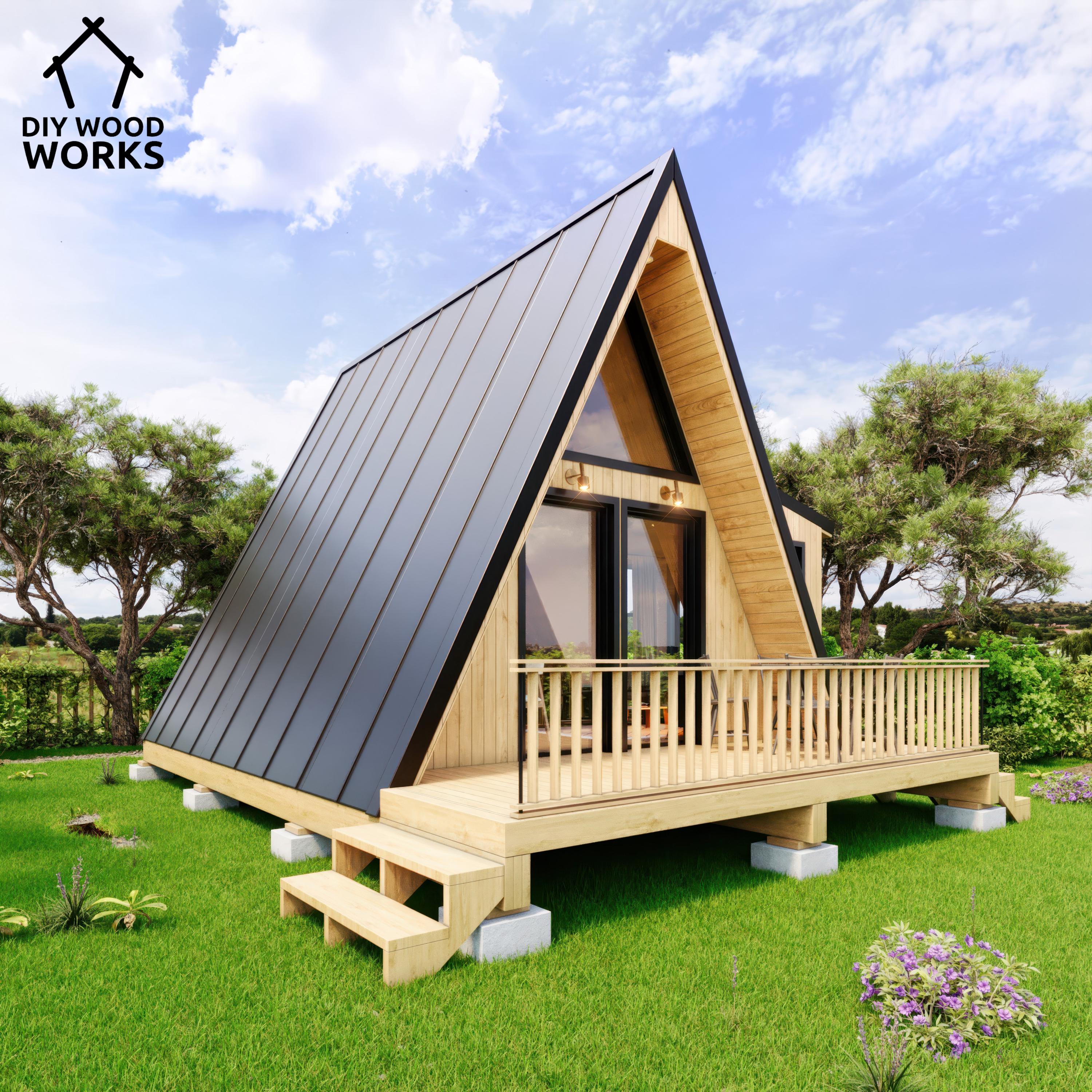 A-frame Cabin Plans With Tinyhouse Floor Plan – Build Your Dream Vacation Tiny House With These ...