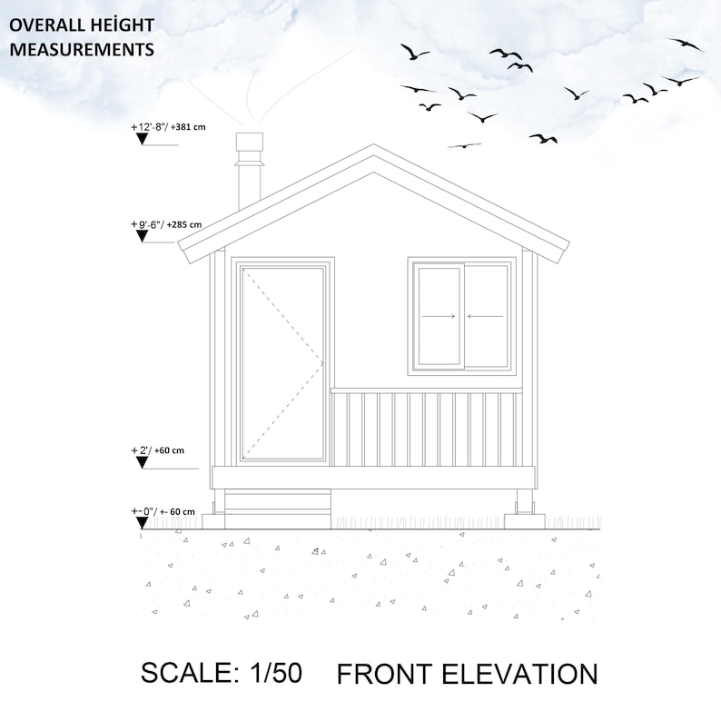 Tiny House DIY Plan: 10’x18’ Cabin With Covered Porch (PDF) - Etsy