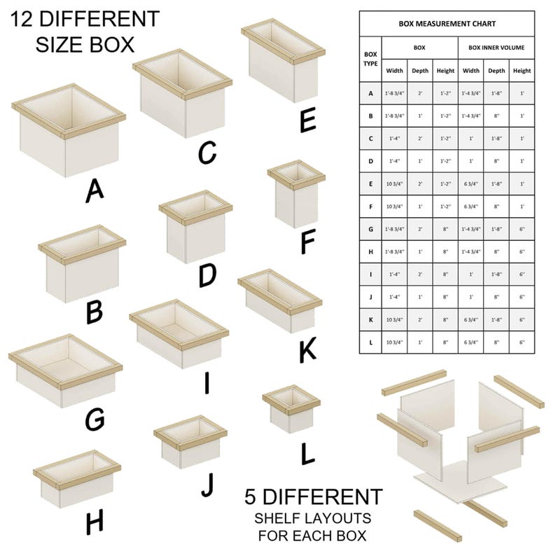 60 SIZES Modular Storage Units | Ideal for Garagestorage, Diywood, and ...