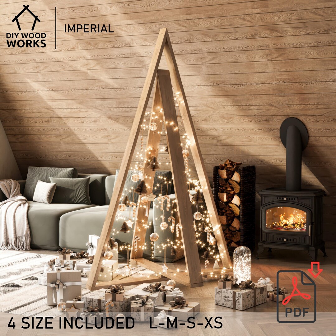 DIY Wooden Christmas Tree Plans | Minimalist A-frame Christmastree ...