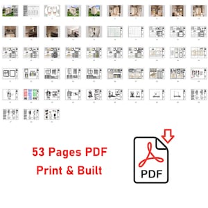 Rustic Tiny House Plan: 165 Sq Ft Cabin, DIY Blueprint (digital ...