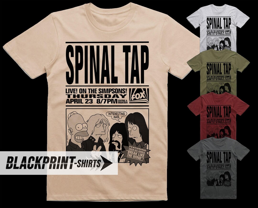Spinal Tap Simpsons V1 Poster T Shirt Cotton Men's All Sizes S-5XL 18 ...