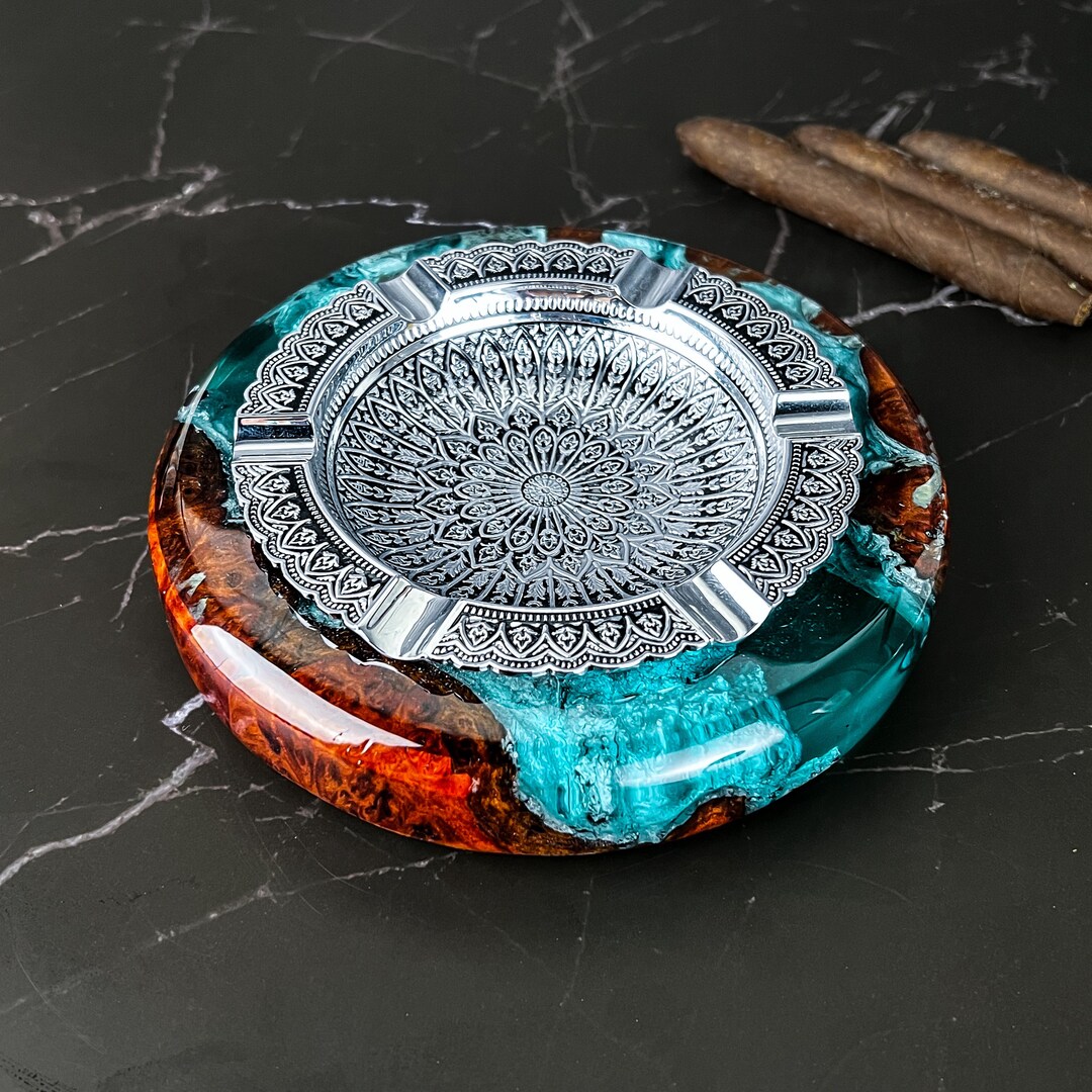 Ashtray Resin Epoxy, Ashtray Resin Handmade , Ashtray Resin Wood ...