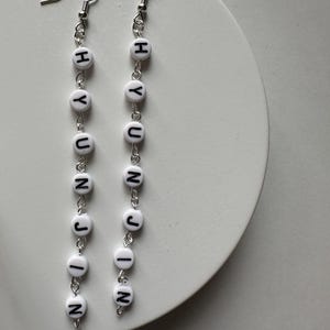 Straykids Hyunjin Letter Earrings. Homemade Kpop Earrings and Jewellery ...