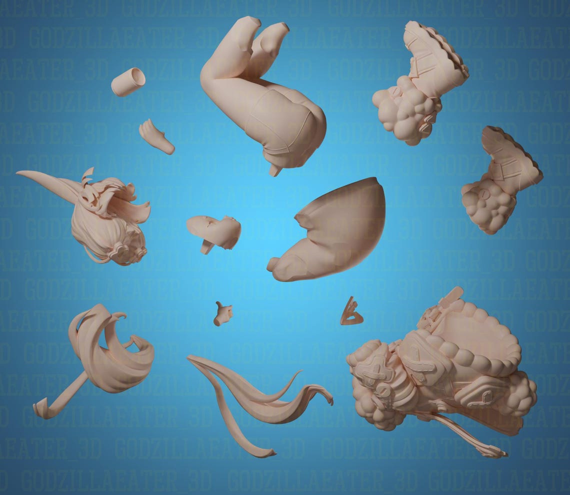 3d Print, STL Files, of Ananta Character Taffy. Highly Detailed Hand ...