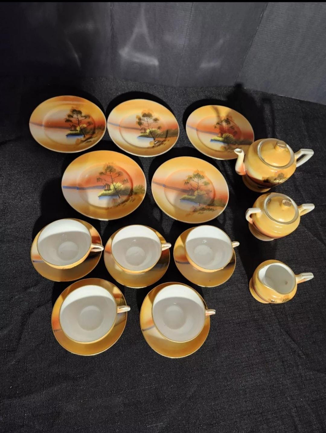 Vintage Child’s Tea Set- Hand Painted-windmill Scene - Made in Japan ...