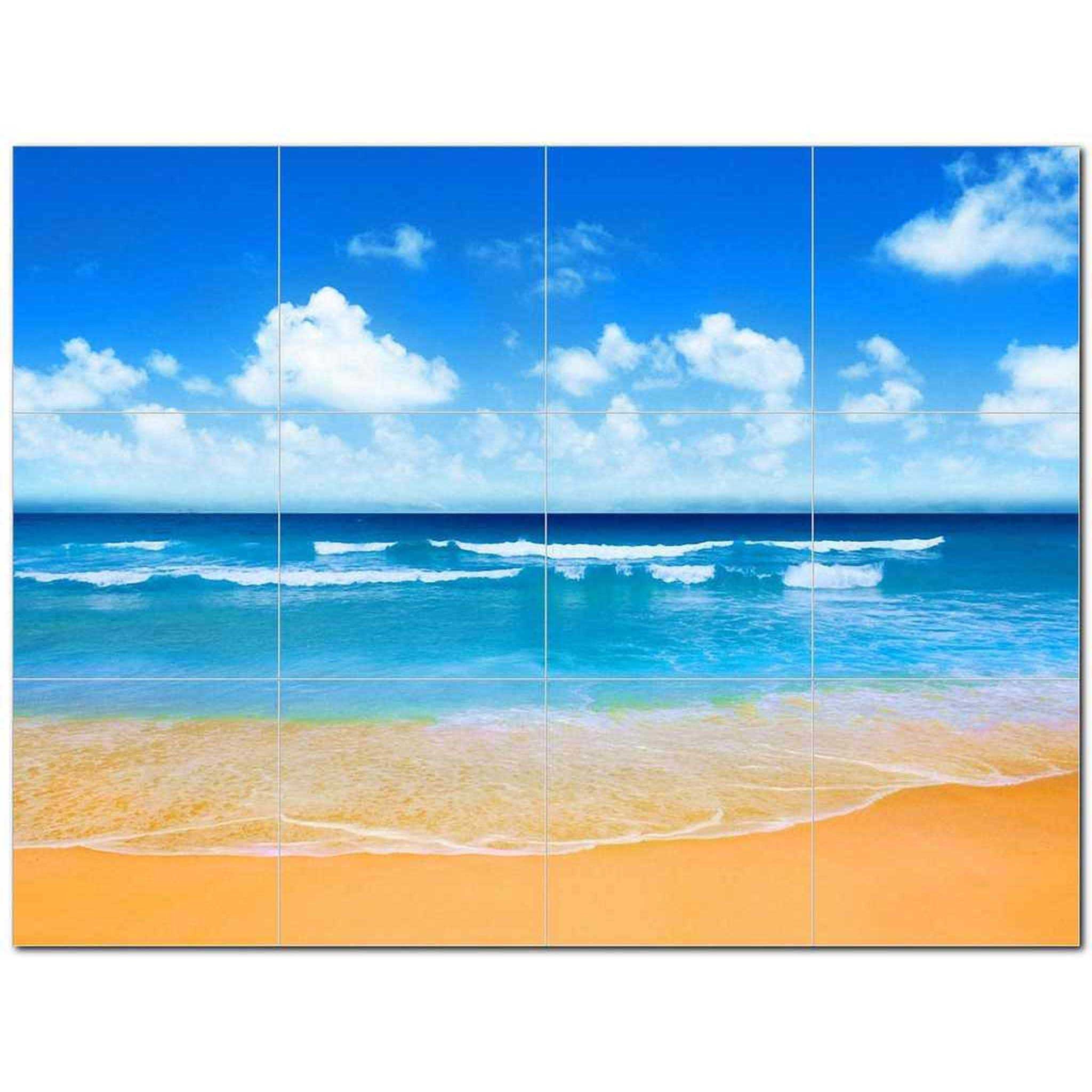 Top 10 Beach Photo Ceramic Tile Mural Kitchen Backsplash Bathroom ...