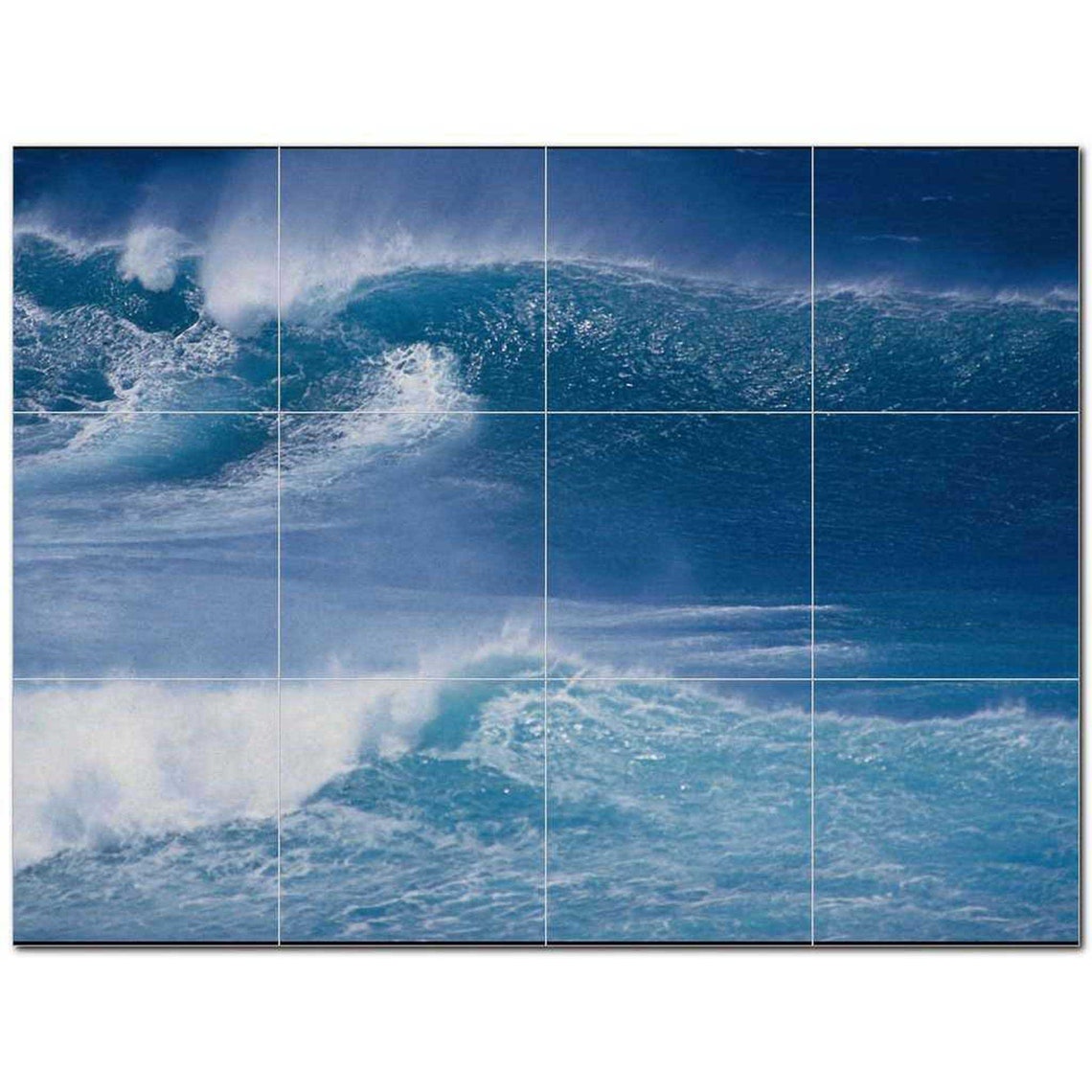 Top 10 Waves Photo Ceramic Tile Mural Kitchen Backsplash - Etsy