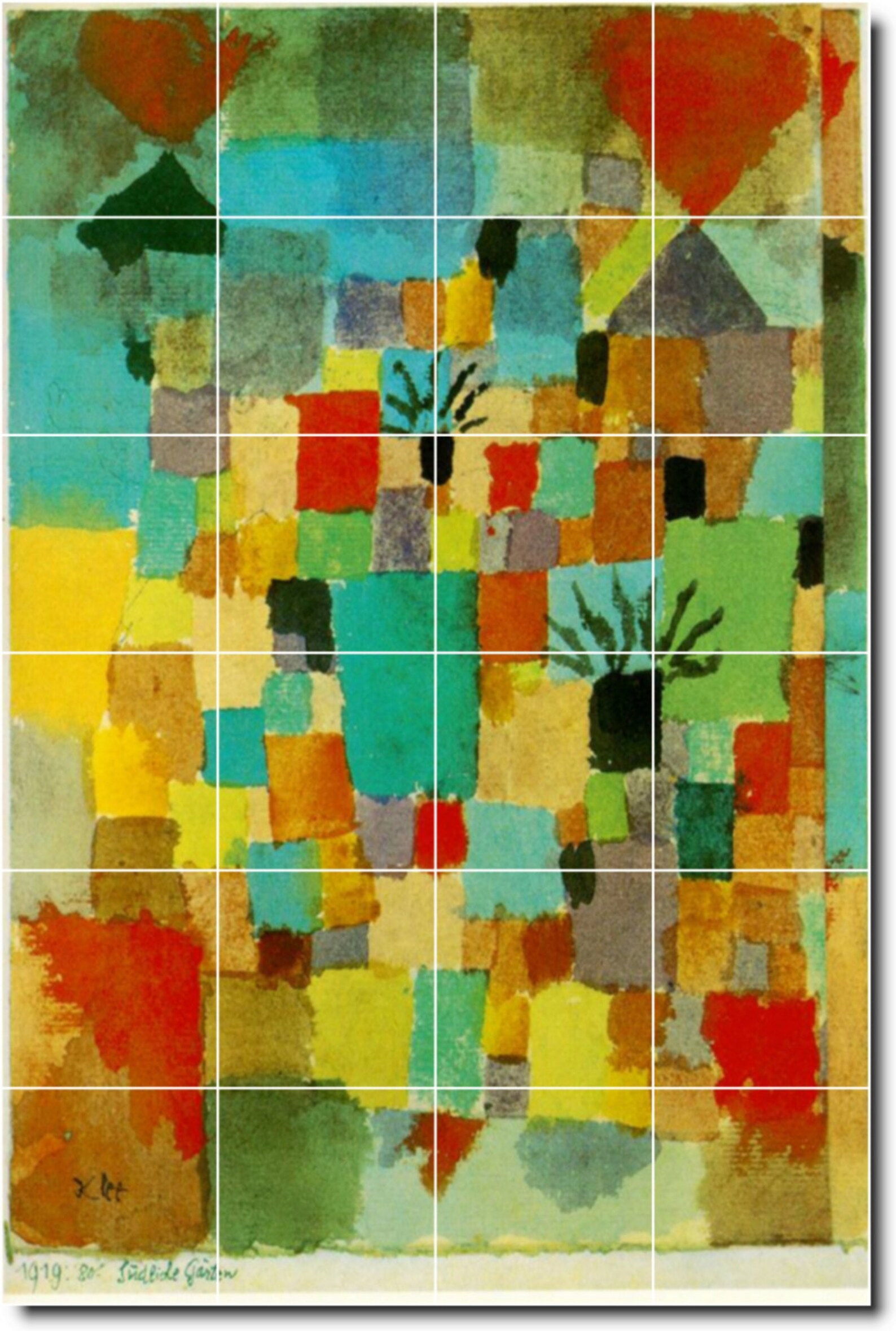 S-M-L-XL Custom Ceramic Abstract Painting Tile Mural. Tunisian - Etsy