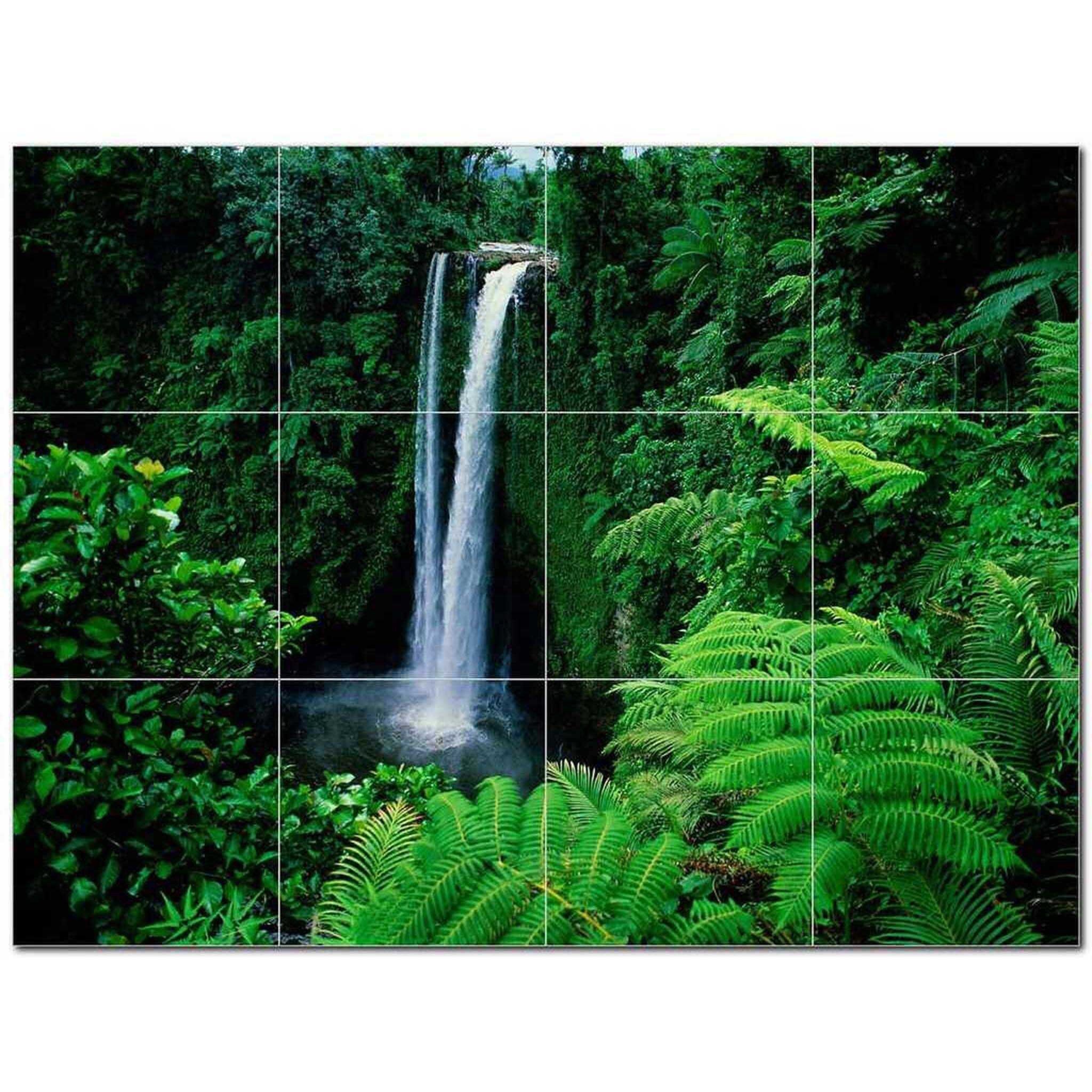 Top 10 Waterfall Photo Ceramic Tile Mural Kitchen Backsplash Bathroom ...