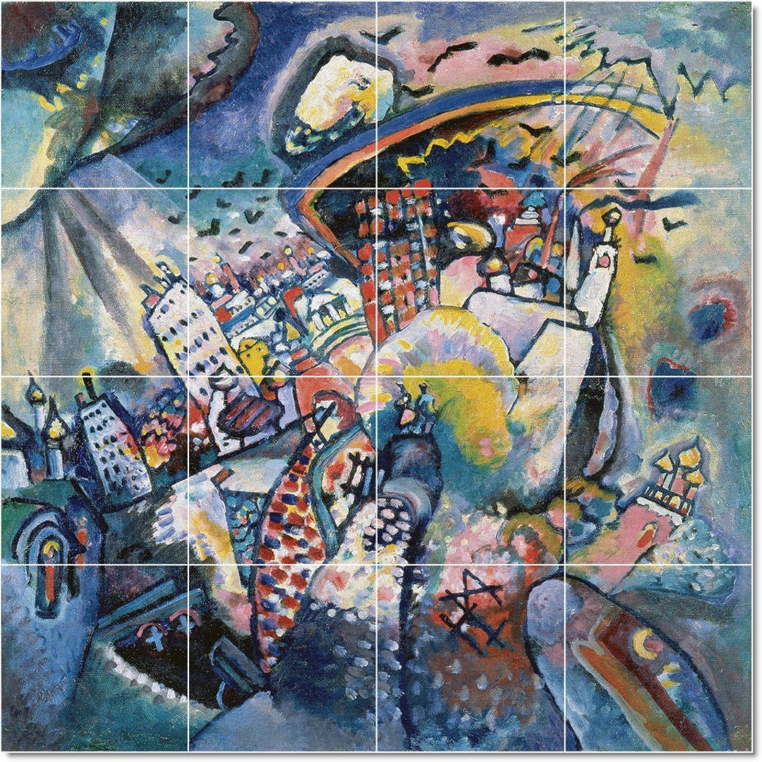 Kandinsky Abstract Art Ceramic Tile Mural: Custom Moscow Design - Etsy