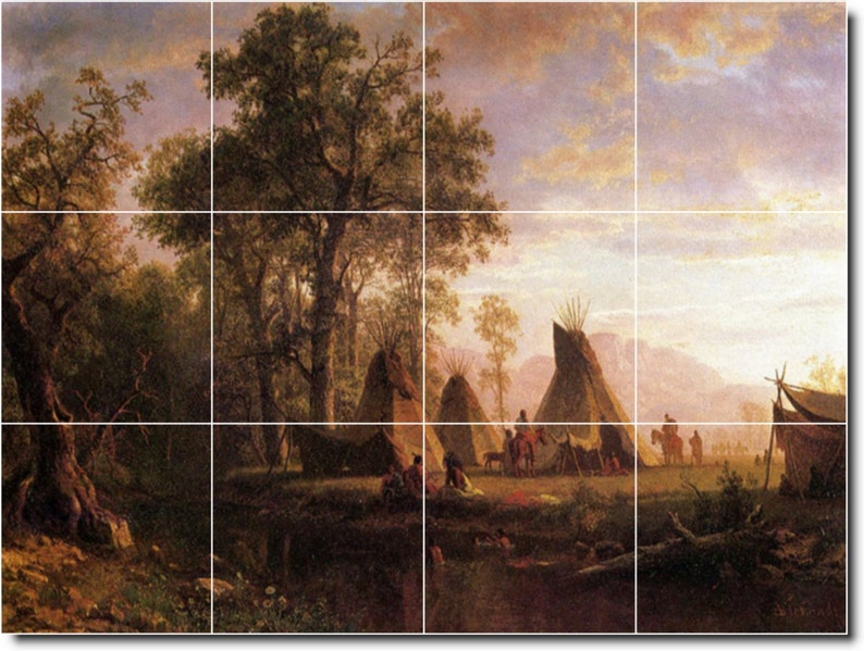 S-M-L-XL Custom Ceramic Native American Painting Tile Mural. Indian ...