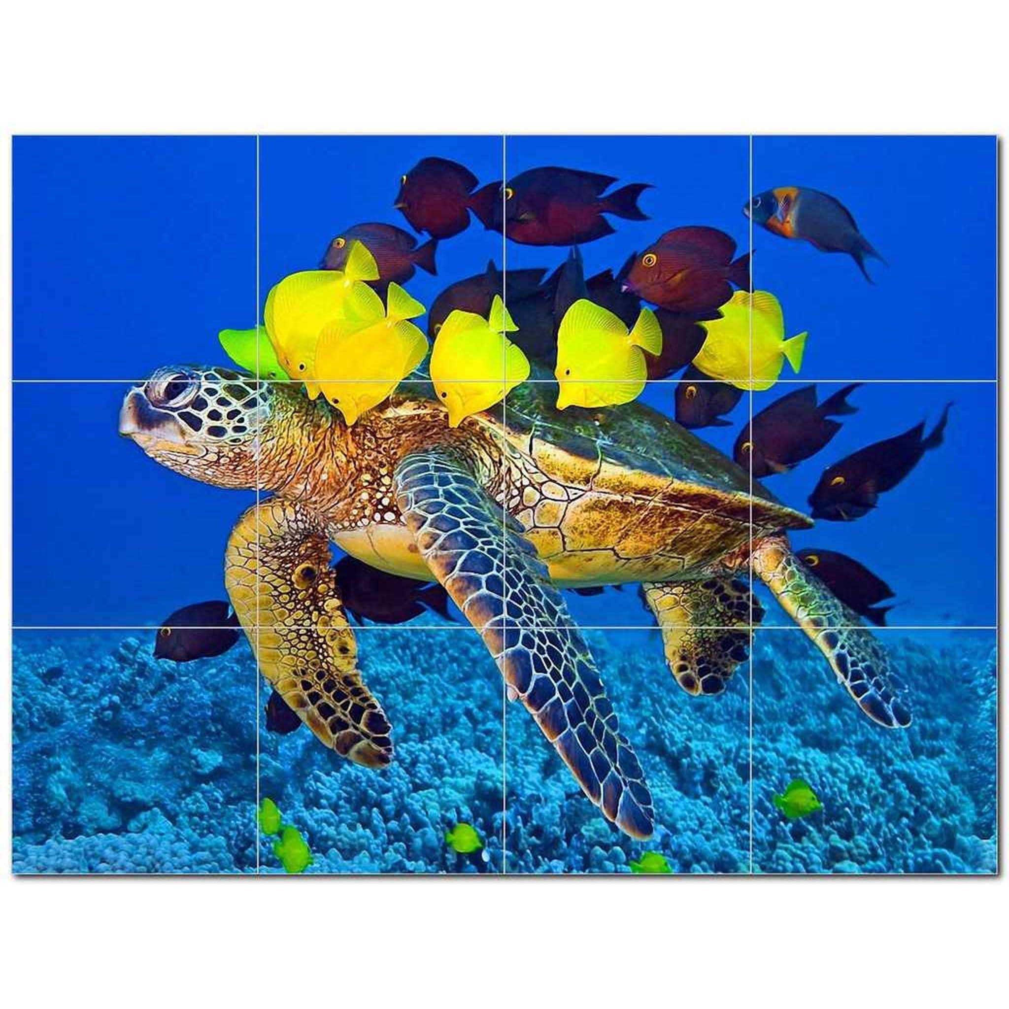Turtle Photo Ceramic Tile Mural: Kitchen Backsplash, Shower - Etsy