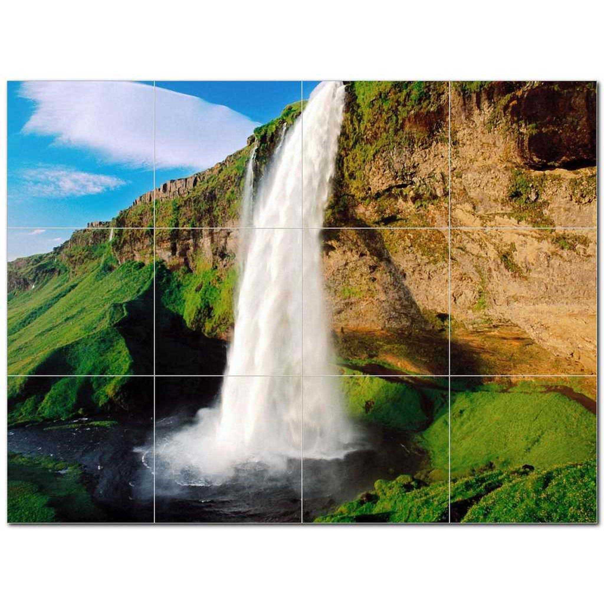 Top 10 Waterfall Photo Ceramic Tile Mural Kitchen Backsplash Bathroom ...