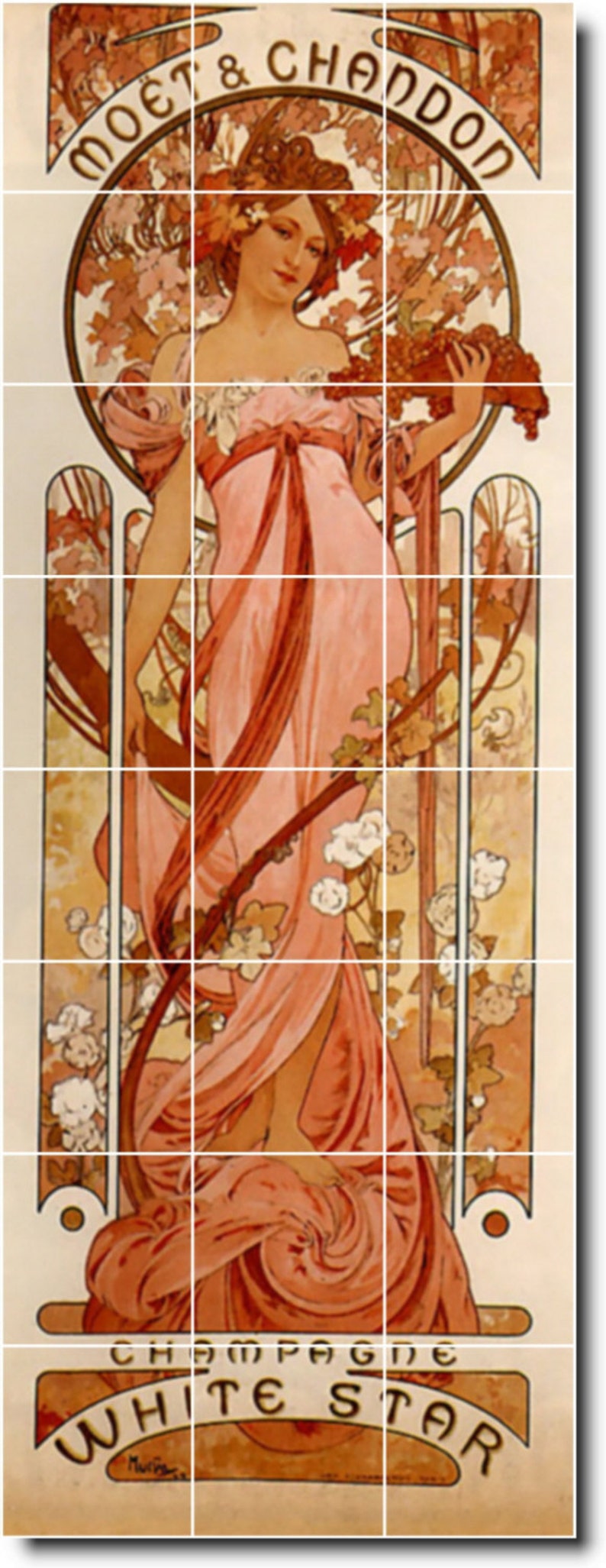 S-M-L-XL Custom Ceramic Poster Art Painting Tile Mural. Moet and ...