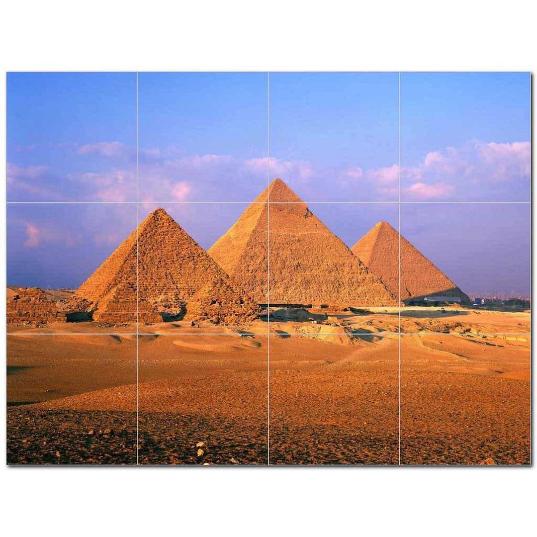 Egyptian Pyramids Photo Ceramic Tile Mural: Kitchen Backsplash - Etsy