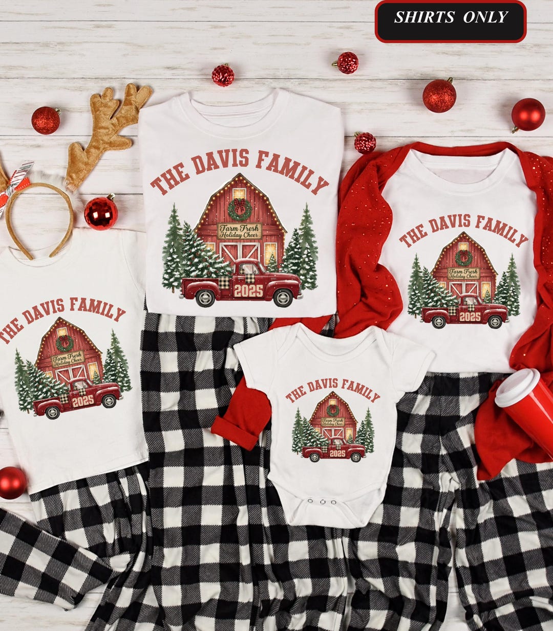 Country Christmas Family Shirts| Farm Fresh Holiday Cheer Shirt ...