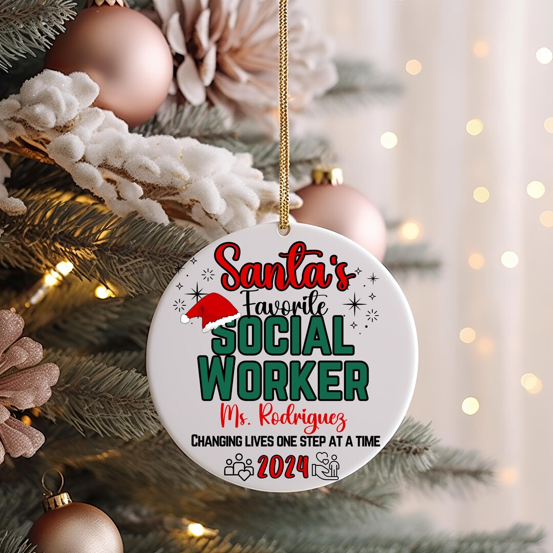 Social Worker Ornament - Personalized Christmas Ornament for Social ...