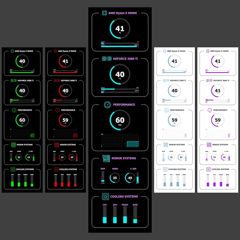Aida64 Template 2560x720 - Etsy