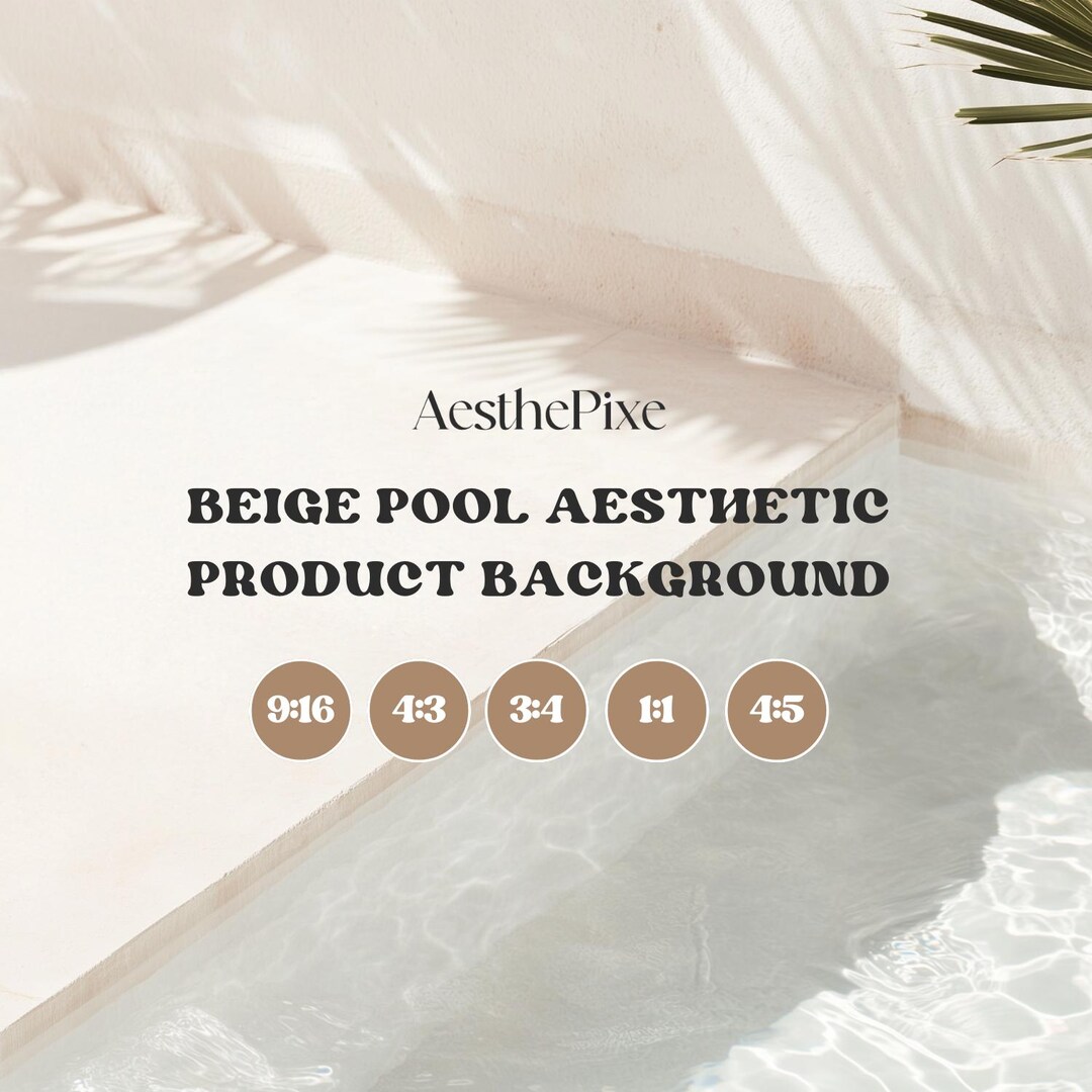 Minimalist Poolside Product Backdrop | Concrete PNG (digital Download ...