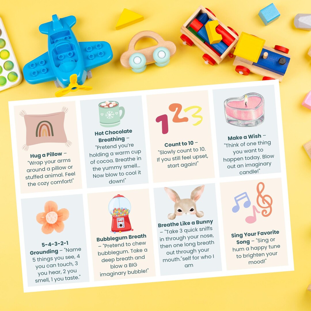 56 Calming Corner Flashcards, Calming Strategies Flash Cards, Calming ...