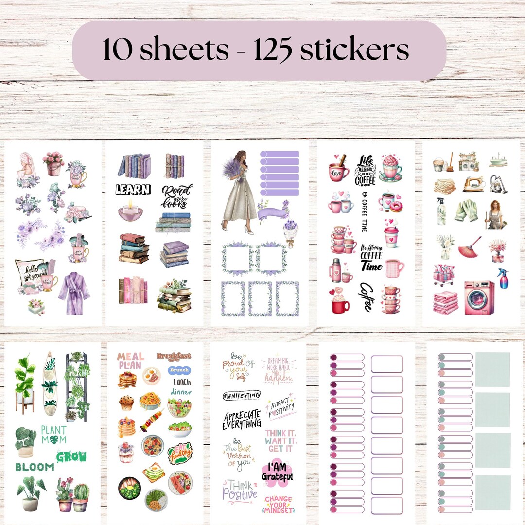 Planner Sticker Pack, Instant Download Planning Stickers for Journals ...