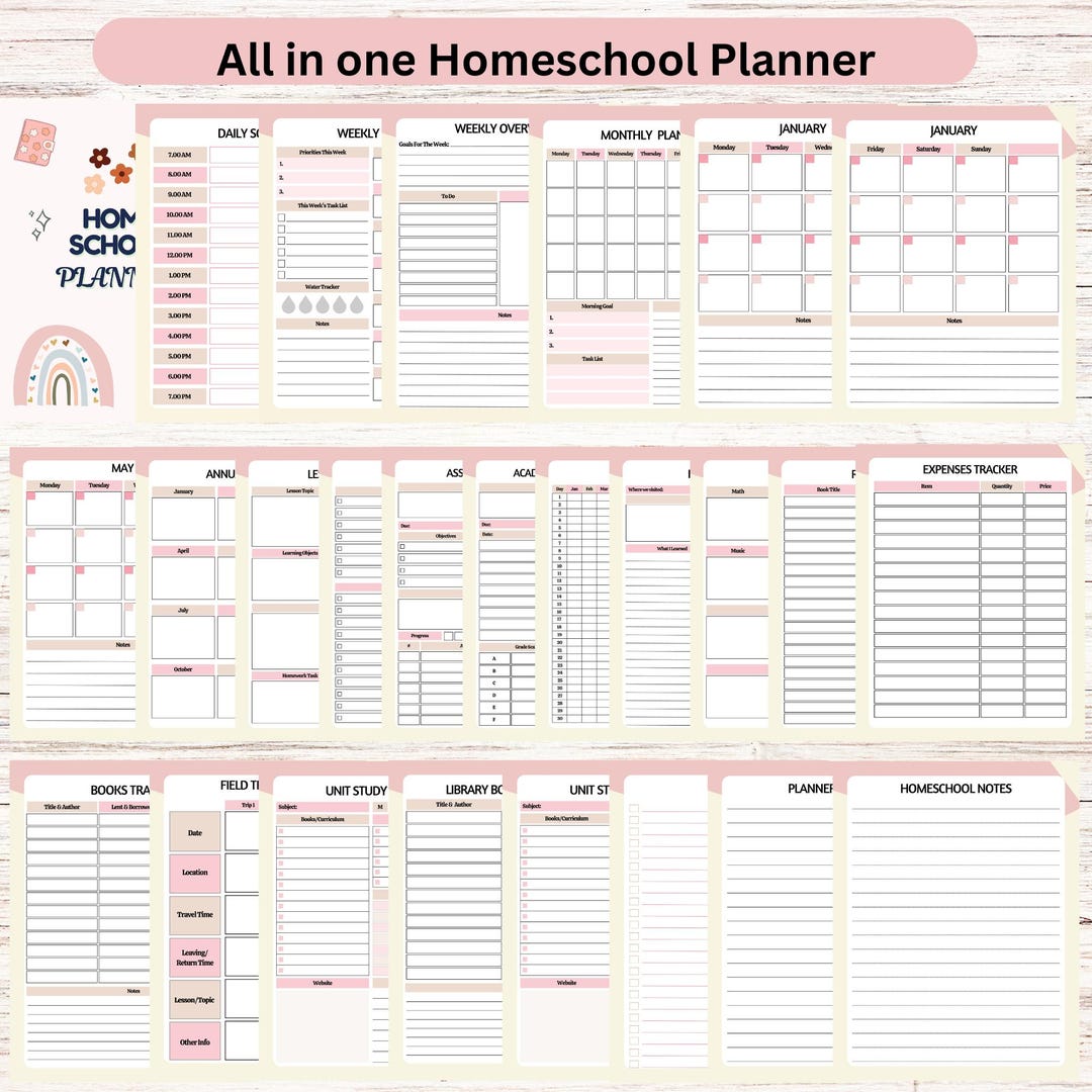Ultimate Homeschool Planner 86 Pages, Editable & Printable PDF, Lesson ...