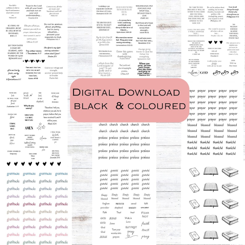 Christian Sticker, Scripture, Faith Journal, Bible Study, Journaling ...