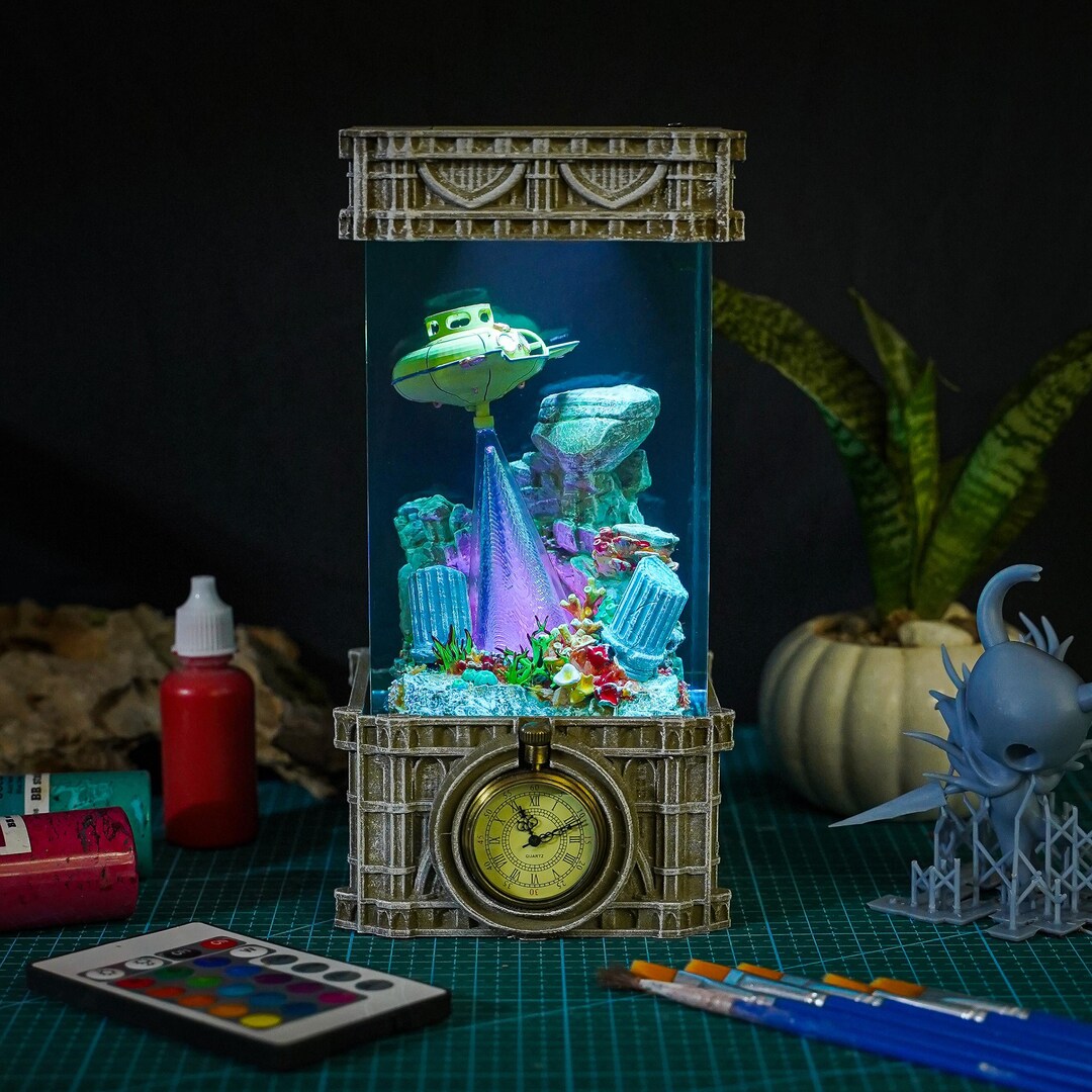The Atlantis Resin Lamp, the Lost City Under the Sea Lamp, Artisan ...