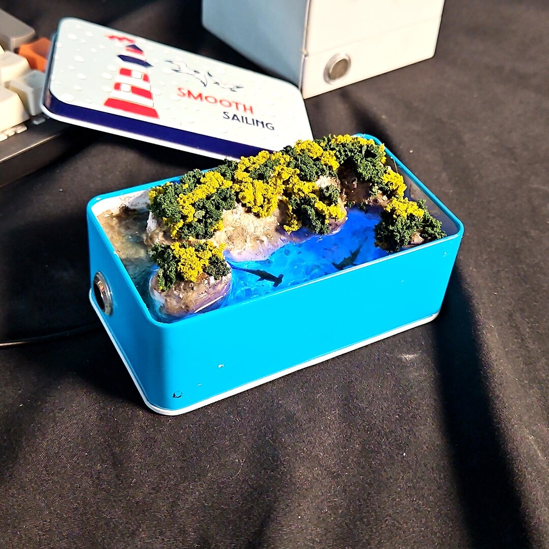 Hammerhead Shark Ocean Resin Lamp Box, Artisan Resin Lamp Box, Kid ...