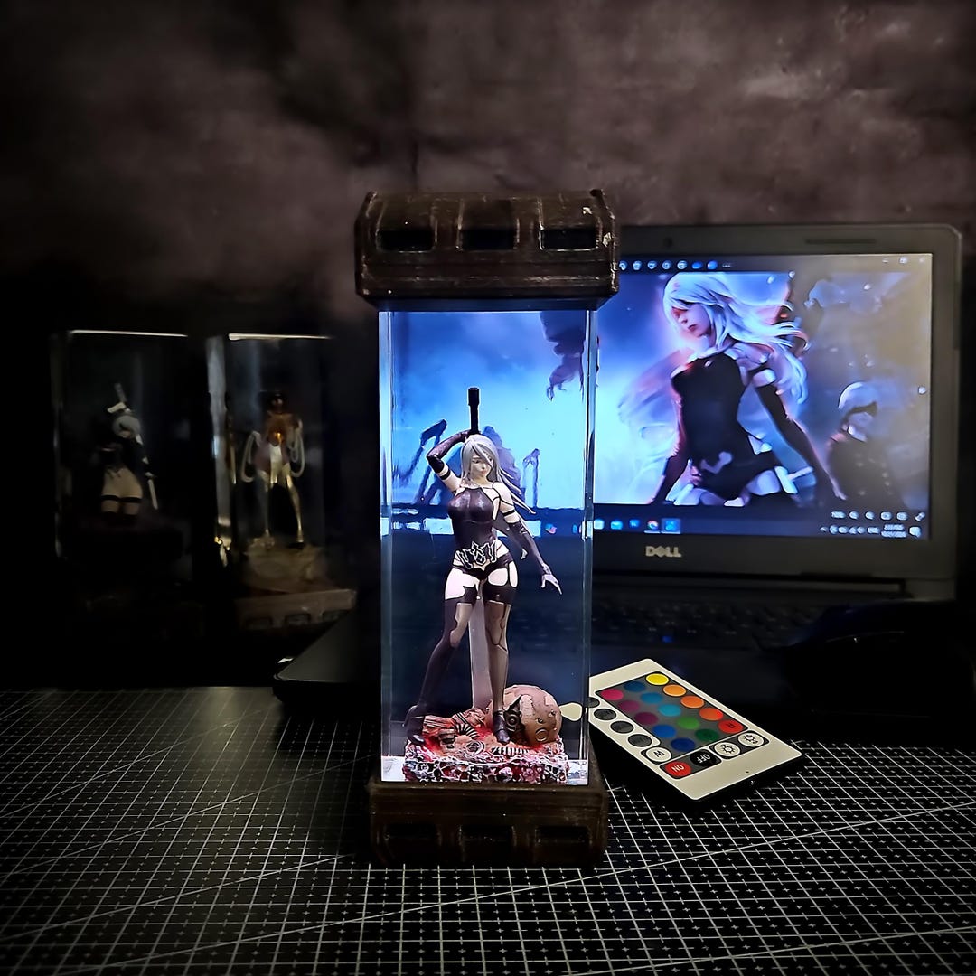 Character 2.A in Game N.i.e.r Resin Lamp, Artisan Lamp, Game Character ...