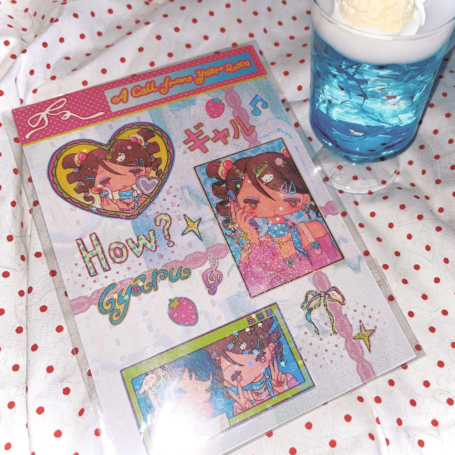 Pink Gyaru Glitter Sticker Sheet - Etsy