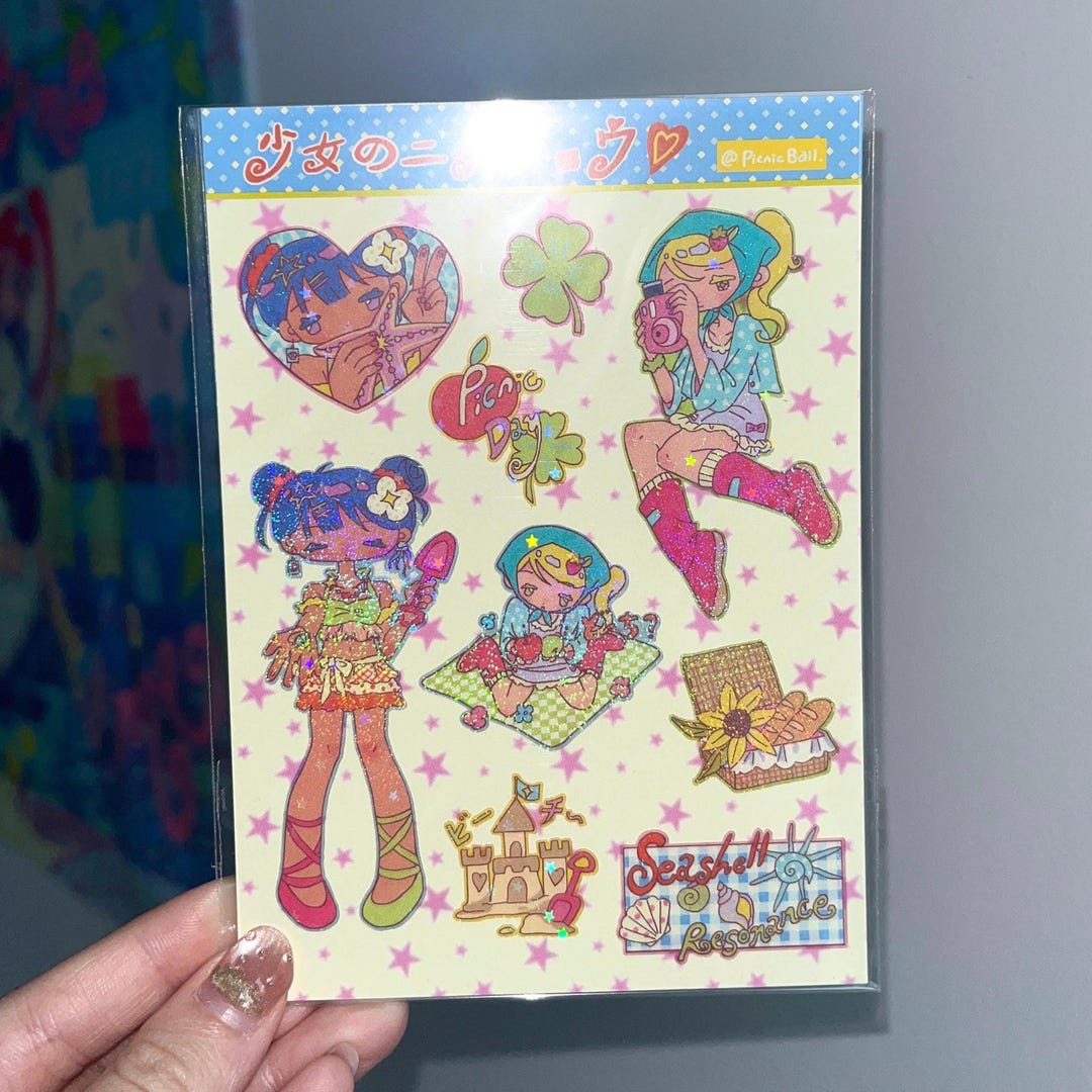 Shojo‘s Weekend Shiny Sticker Sheet - Etsy