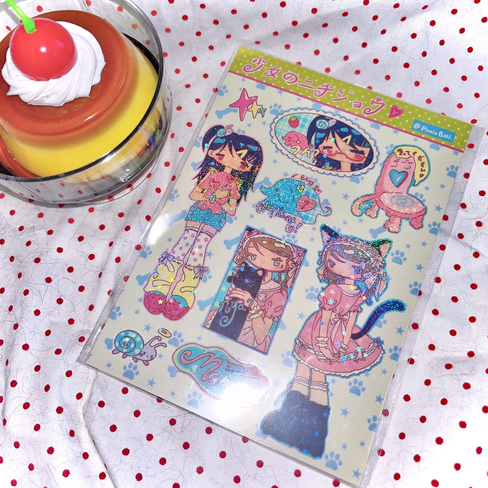 Shojo‘s Nichijou Shiny Sticker Sheet - Etsy