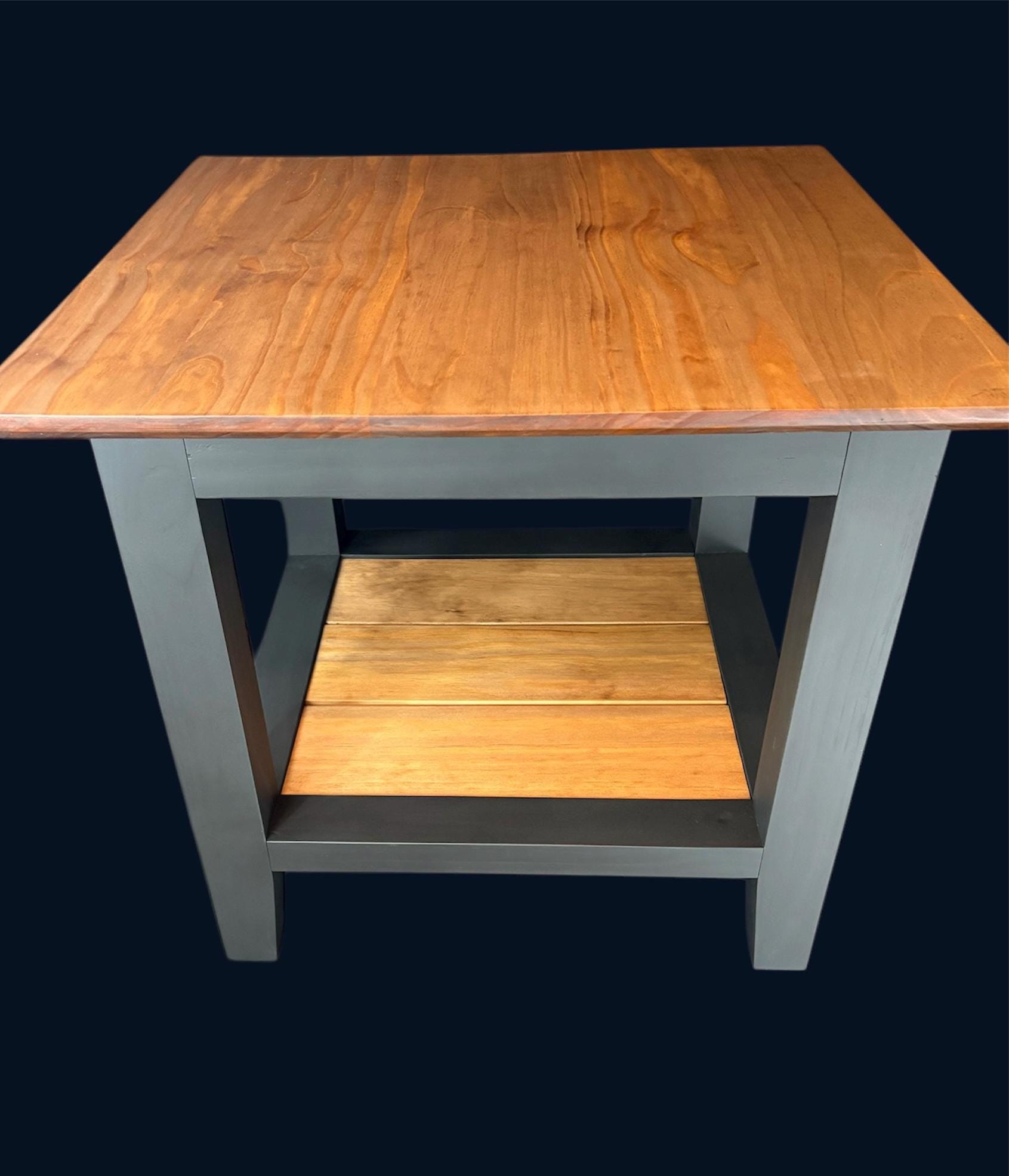 Solid Wood Sofa End Table | Modern Farmhouse Inspired Design | Square ...