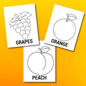 Printable Fruit Art for Kids/printable Fruit Coloring Pages for All ...