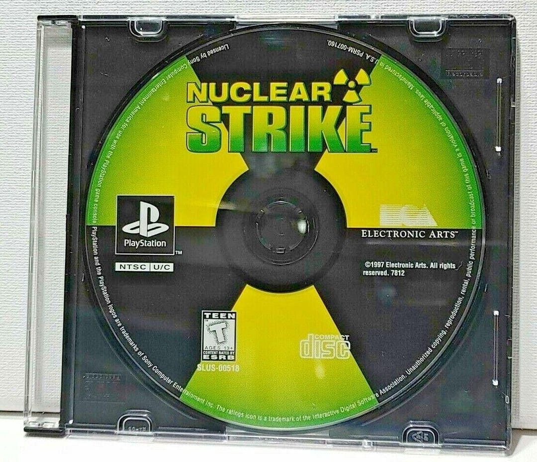 PS1 NUCLEAR STRIKE Game Disc Only Vintage Retro Classic Shooter War ...